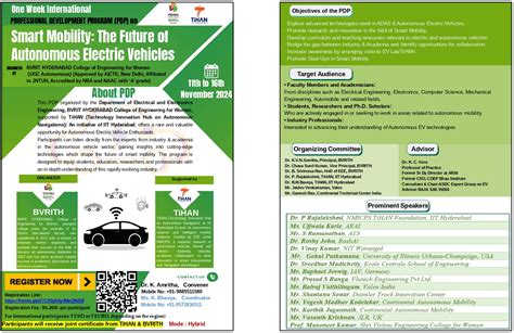 One Week International Professional Development Program Pdp On “smart Mobility The Future Of