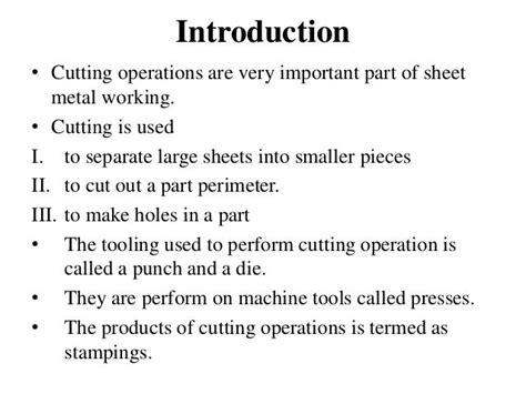 Cutting Operations