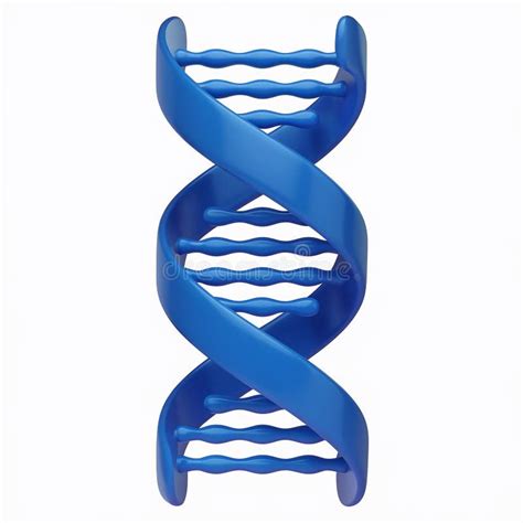 3d Blue Dna Helix Icon In A Stylized Form Stock Illustration Illustration Of Helix Stylized