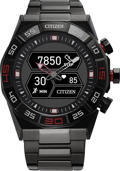 citizen cz 智慧型 pq2 混合式智慧型手錶 附 youq wellness 應用程式具有 ibm