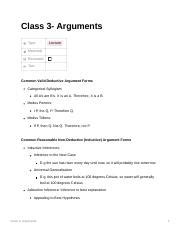 Class Arguments Pdf Class Arguments Type Lecture Materials Reviewed Text Common Valid
