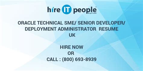 Oracle Technical Smesenior Developerdeployment Administrator Resume
