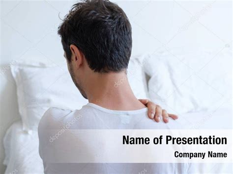 Morning Man Waking Suffering Because Powerpoint Template Morning Man