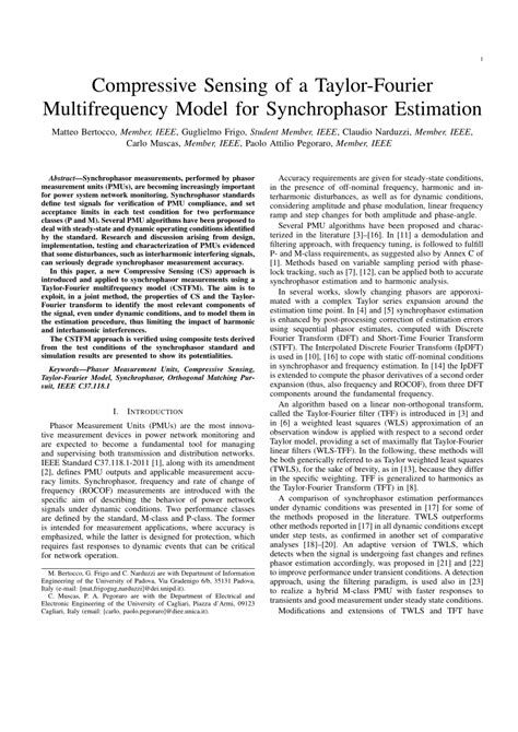 pdf compressive sensing of a taylor fourier multifrequency model for