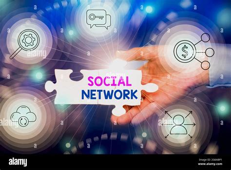 Sign Displaying Social Network Internet Concept A Framework Of Individual Linked By Interan