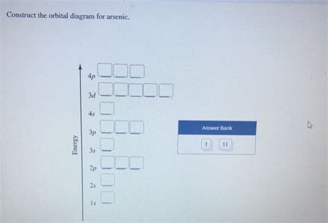 solved construct the orbital diagram for arsenic answer