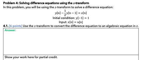 solved problem 4 solving difference equations using the