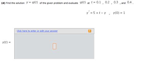 Solved A Find Approximate Values Of The Solution Of The Chegg