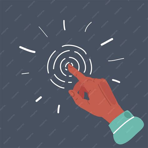 Premium Vector Cartoon Vector Illustration Of Hand With Finger Touching Object Touch Gestue