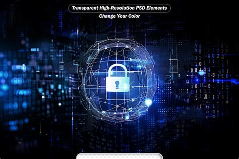 Premium Psd Cybersecurity And Global Communication Secure Data Network
