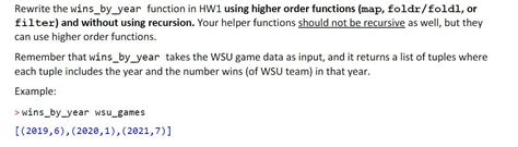 Solved Rewrite The Winsbyyear Function In Hw1 Using Higher