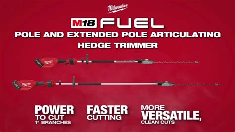 M18 Fuel™ Extended Pole Articulating Hedge Trimmer Milwaukee Tool