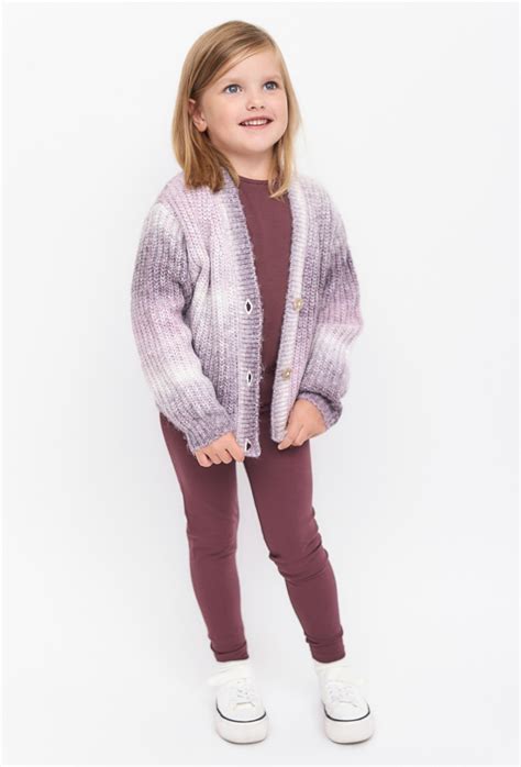 Sweter Dziewczęcy Rozpinany Fioletowy Ombre Styl I Wygoda