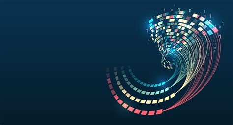 빅 데이터 시각화 Circles 배열과 Binary 코드로 스트림 정보를 추상화합니다 정보 분석 개념입니다 기계 알고리즘 필터링