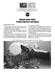 NASA Facts Manned Spaceflight Project Mercury And Gemini 1967 National Aeronautics And Space