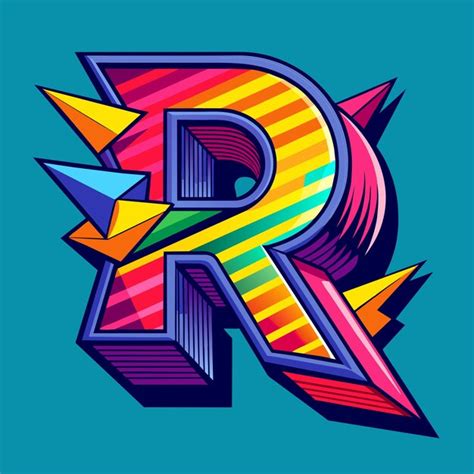 Logotipo R Vetor Premium Gerado Com Ia