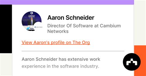aaron schneider director of software at cambium networks the org