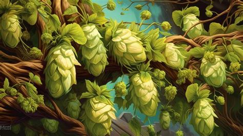 Premium Ai Image Fresh Hops Form Farm