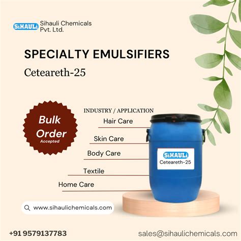 Ceteareth-25 Manufacturer & Exporter From Mumbai, India.- Sihauli ...