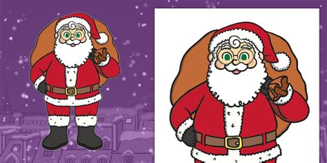 A Christmas Collar Father Christmas Display Cut Out