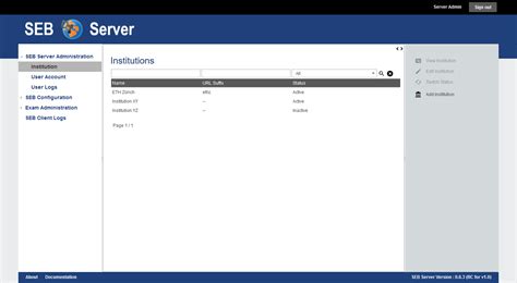 Institution SEB Server Documentation