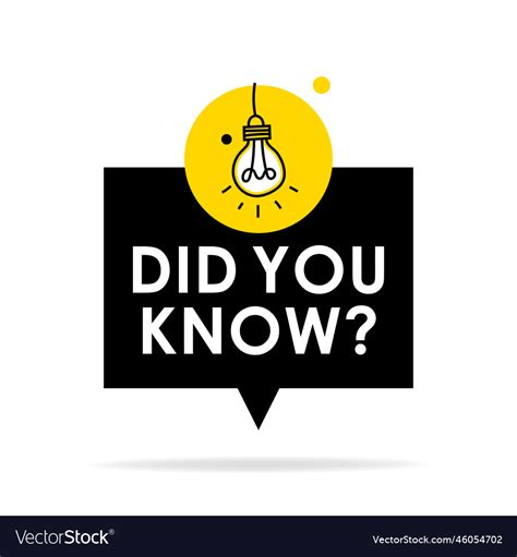 Did you know geometric message bubble with light Vector Image