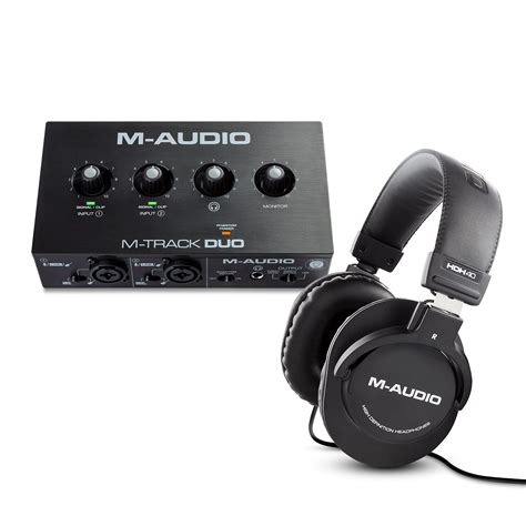 Amazon.com: M-Audio M-Track Duo USB Audio Interface + M-Audio HDH40 ...