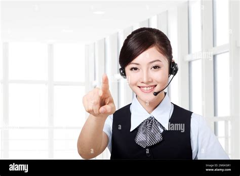 Customer Service Female Touch Stock Photo Alamy