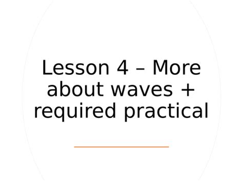 Aqa Gcse Physics 9 1 P12 Wave Properties All Lessons Teaching Resources