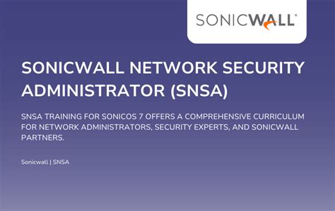 Sonicwall Network Security Administrator Datacipher Education Services