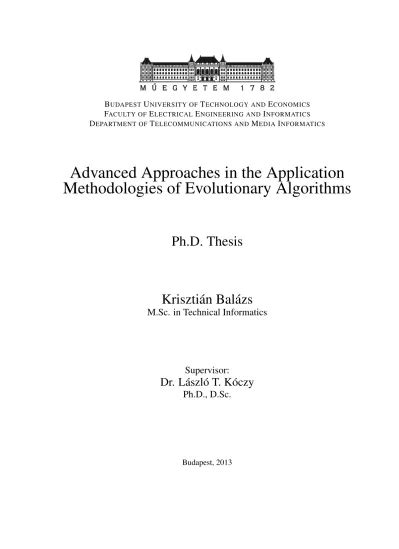 New Evolutionary Approaches For Hierarchical And Hierarchical