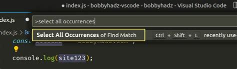 Select Or Replace All Occurrences Of Selection In Vs Code Bobbyhadz