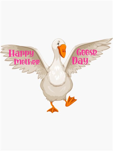 Pegatina «feliz Día Nacional De La Madre Ganso Amante Del Ganso Mamá Ganso Ganso Divertido