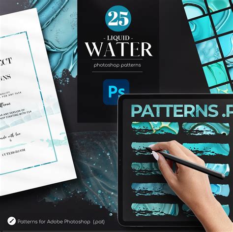 Liquid Water Photoshop Patterns Aqua Pat Nature Patterns For Photoshop Blue Seamless