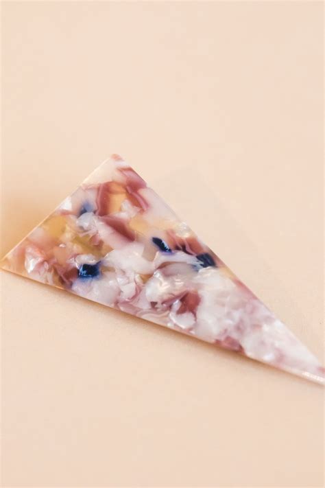 Triangle Raspberry Creamsicle Confetti Barrette ShopperBoard