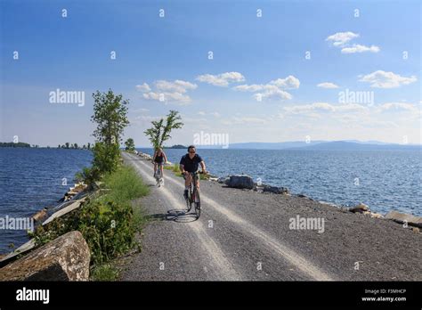 Bike Path Colchester Causeway Park On Lake Champlain Burlington