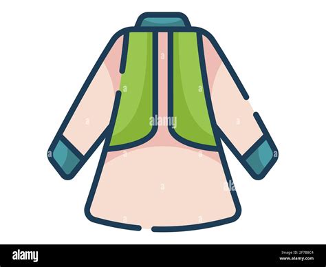 Cloth Pray Muslim Ramadan Single Isolated Icon With Flat Dash Or Dashed Style Vector