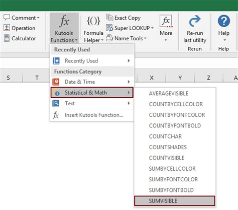 How To Subtotal Only The Visible Cells After Filtering In Excel