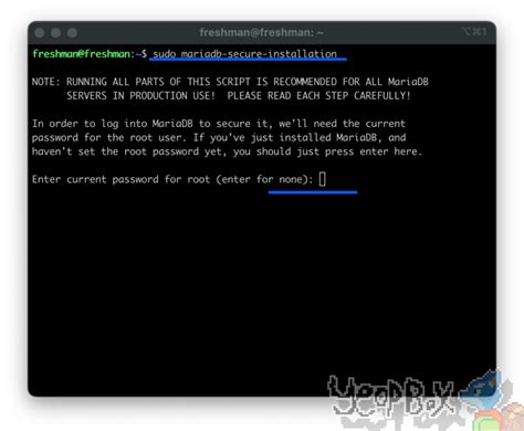 우분투ubuntu 2204 Server Mariadb 설치 및 기본 설정 Yeopbox