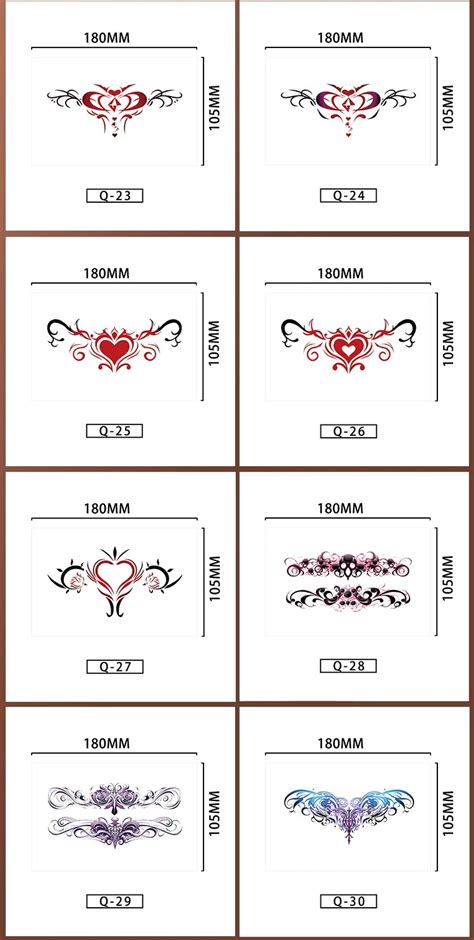 Couple Sexy Succubi Pattern Low Back Temporary Tattoo Sticker