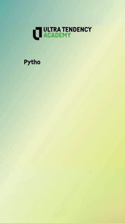 Ultra Tendency Academy Auf Linkedin Python Pythonprogramming