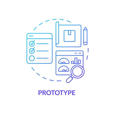 Prototype Blue Gradient Concept Icon Stock Vector Illustration Of