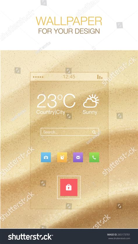 Mobile Interface Wallpaper Design Stock Vector Royalty Free 265173701 Shutterstock