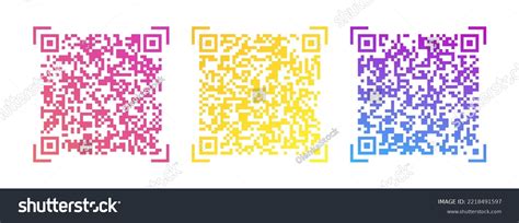 Set Qr Codes Sample Vector Gradient Stock Vector Royalty Free 2218491597 Shutterstock
