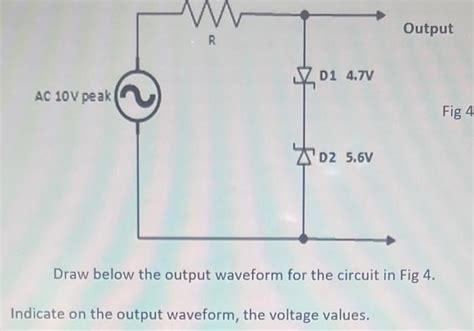 Solved Draw Below The Output Waveform For The Circuit In