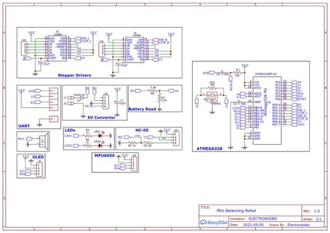 Schematic Balancing Robot With Mini Pcb And Arduino Homemade