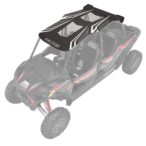 4 Seat Graphic Sport Roof Black Polaris Rzr