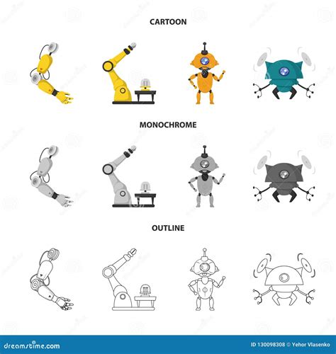 Vector Design Of Robot And Factory Logo Collection Of Robot And Space