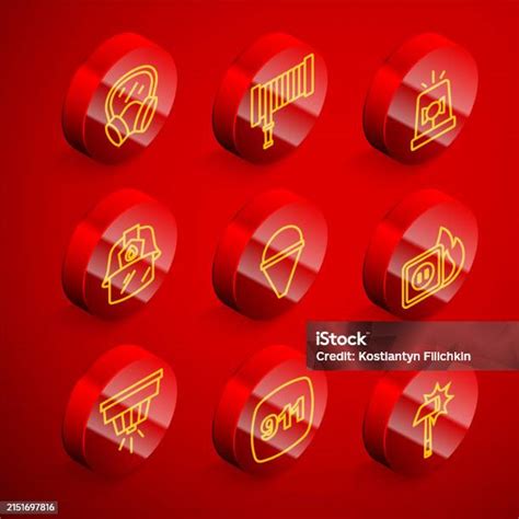 라인 방독면 소방 호스 릴 성 노출증 사이렌 소방관 헬멧 콘 버킷 화재 소켓의 전기 배선 화재 경보 시스템 및 비상 전화 911