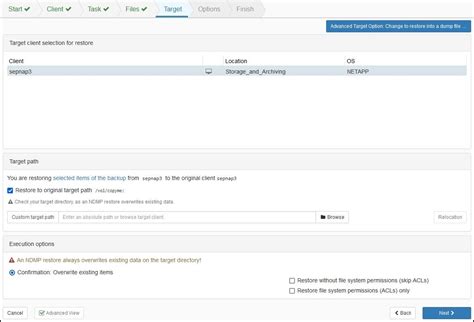 5 1 0 Ndmp Restore Sepsesam